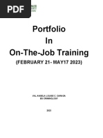 Ojt Portfolio | PDF | Patient | University
