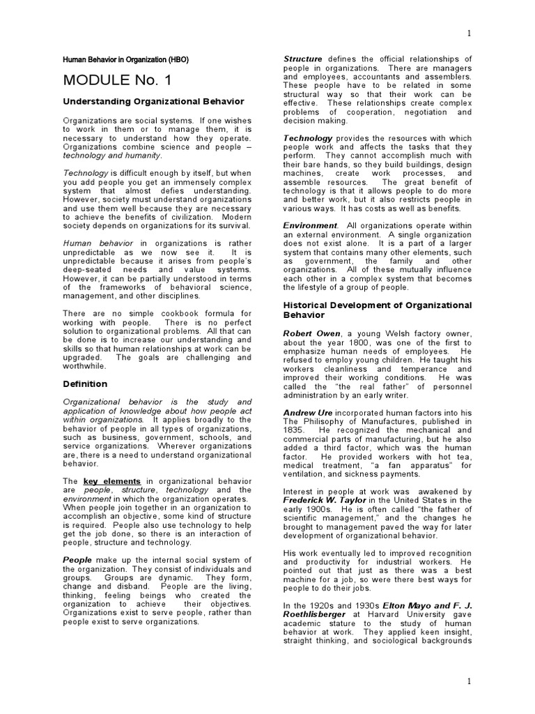 HBO Module | PDF | Motivation | Motivational