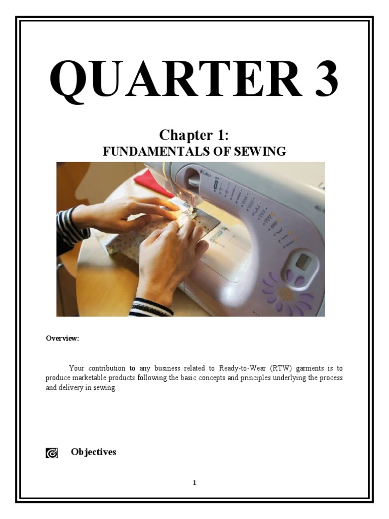 Tle 8 Quarter 3 | PDF | Seam (Sewing) | Yarn
