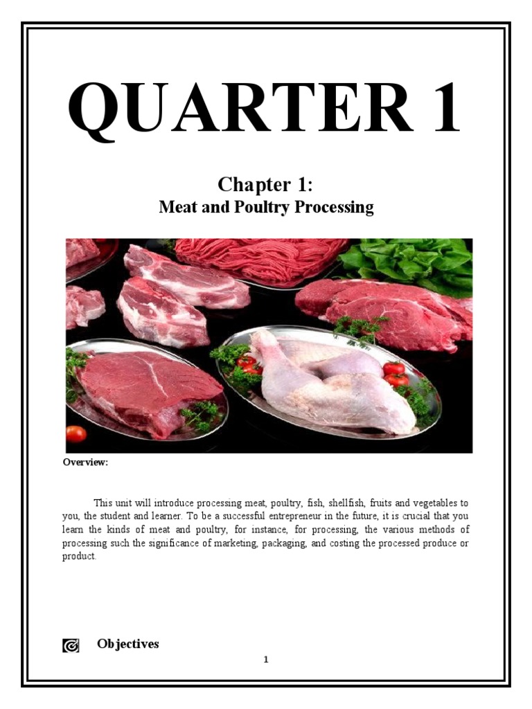 Tle 8 Quarter 1 | PDF | Beef | Meat