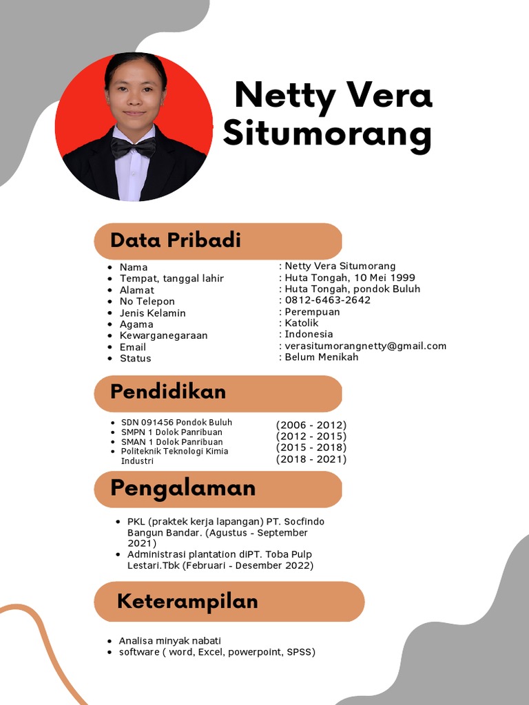 Netty Vera Situmorang: Data Pribadi | PDF