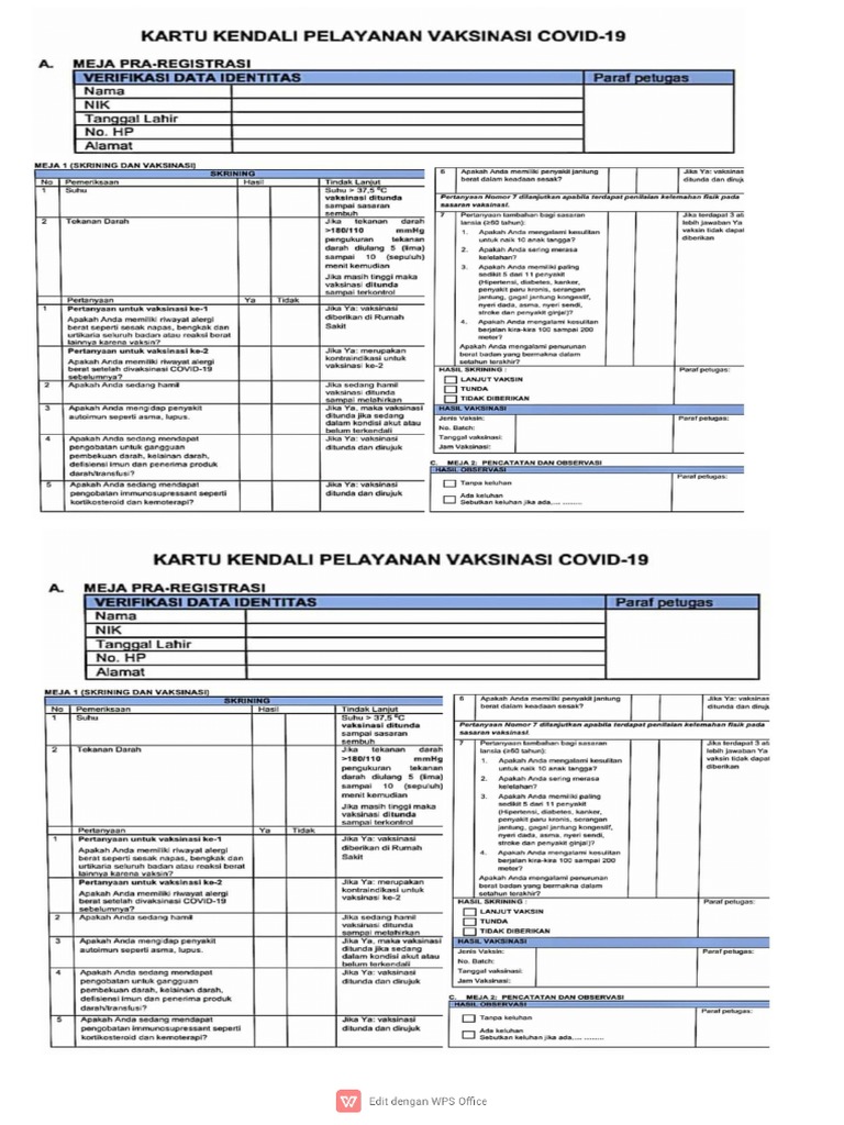 screening vaksin | PDF