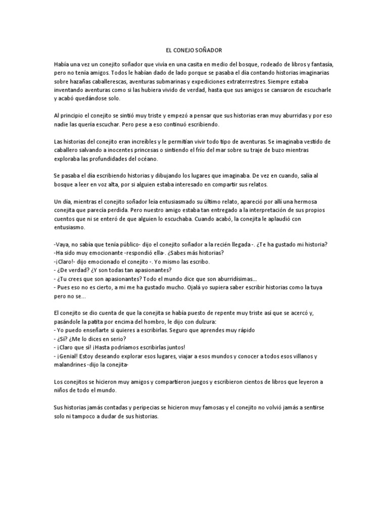 El Conejo Soñador Pdf