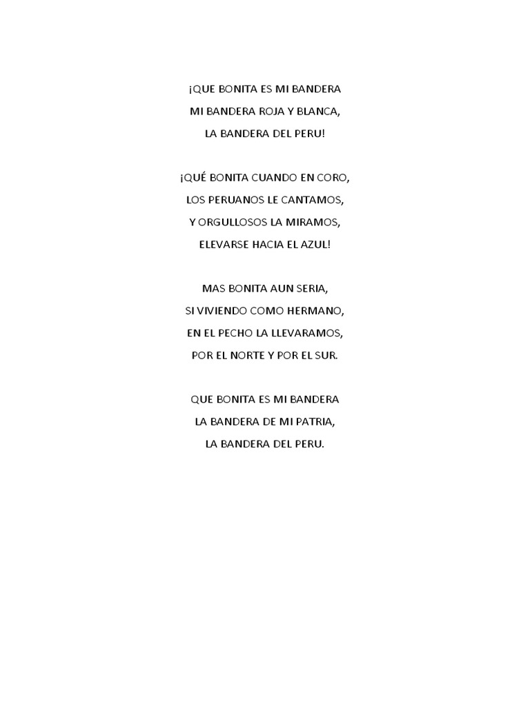 Que Bonita Es Mi Bandera | PDF