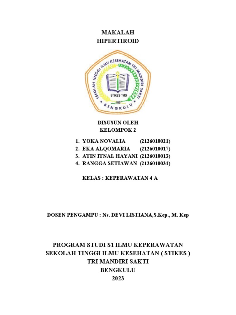 Makalah Hipertiroid | PDF | Kesehatan Holistik
