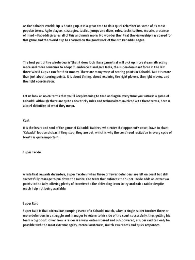 Document | PDF | Team Sports | Sports