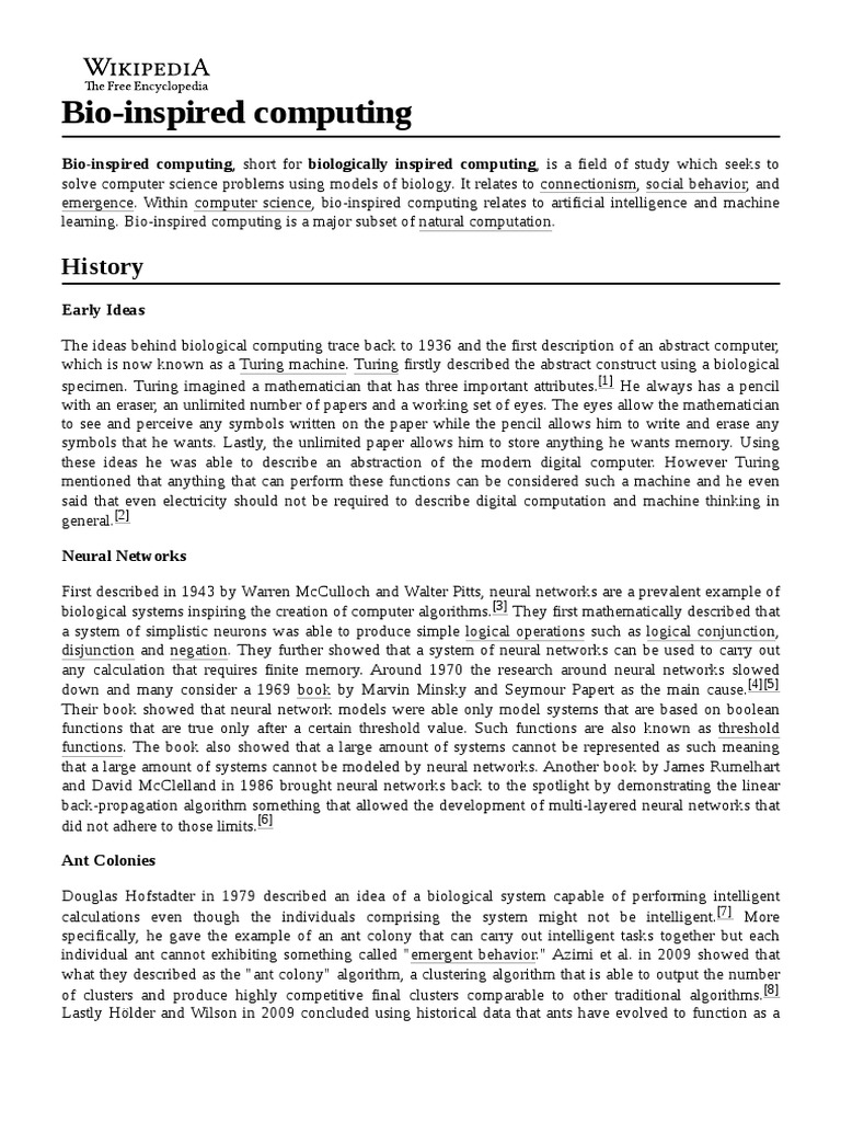 Bio Inspired Computing Pdf Computer Science Applied Mathematics