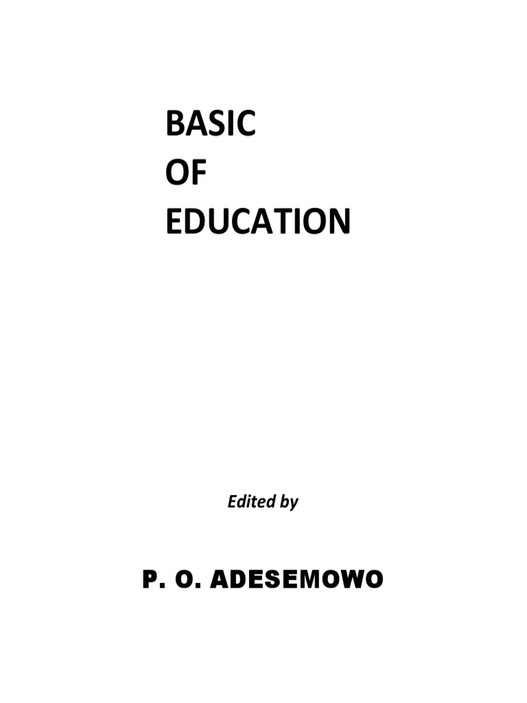 Basic of Education | PDF | Schools | Cognition