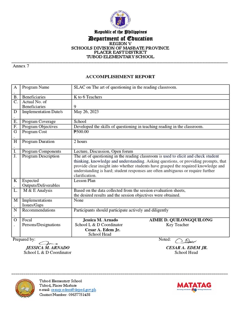 Slac 8 | PDF | Pedagogy | Communication