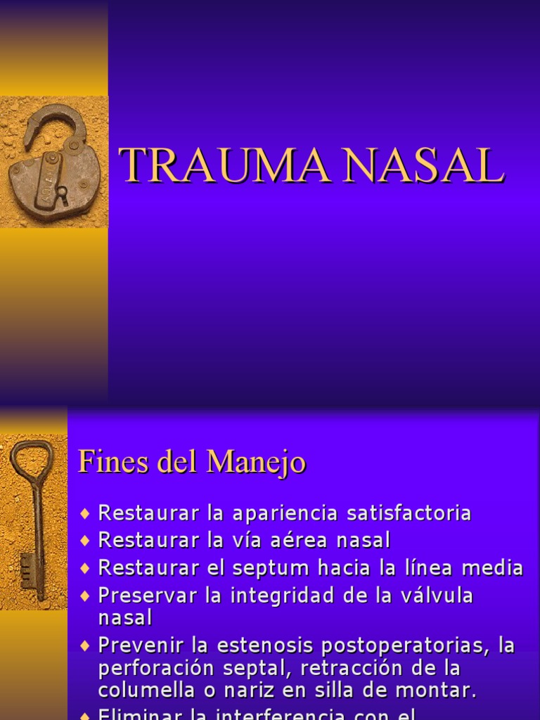 Trauma Nasal | PDF | Medicina CLINICA | Especialidades Medicas