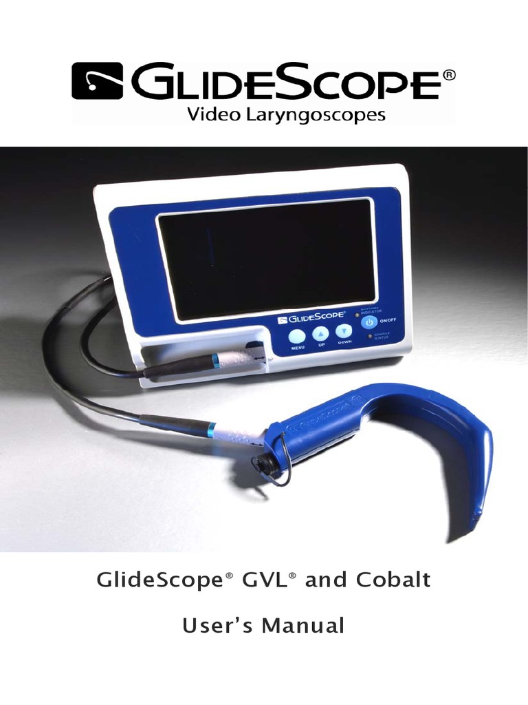 Verathon Glidescope Portable GVL Video LaryngoscopeUserManual | PDF ...