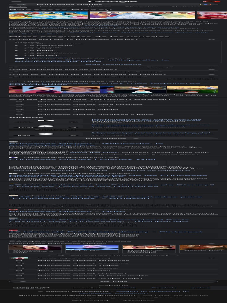 Princesas Disney - Buscar Con Google | Descargar gratis PDF | La compañía Walt Disney
