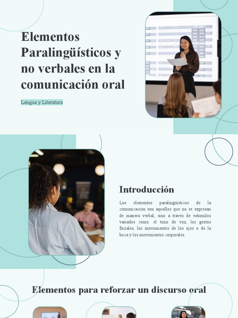 3ero.6.elementos Paralingüísticos y No Verbales en La Comunicación Oral | PDF