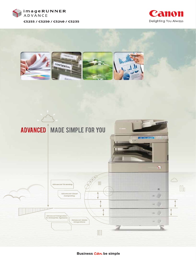 Canon C5255/C5250/C5240 Specifications | PDF | Image Scanner | Fax