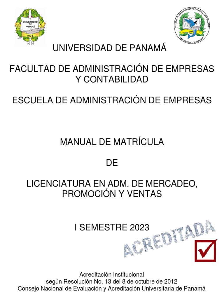 Faeco Manual Matricula 1sem 2023 Mercadeo | PDF | Business | Negocios ...