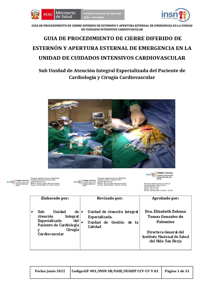 GP Apertura Esternon de Emg y Cierre Esternal Diferido | Descargar ...