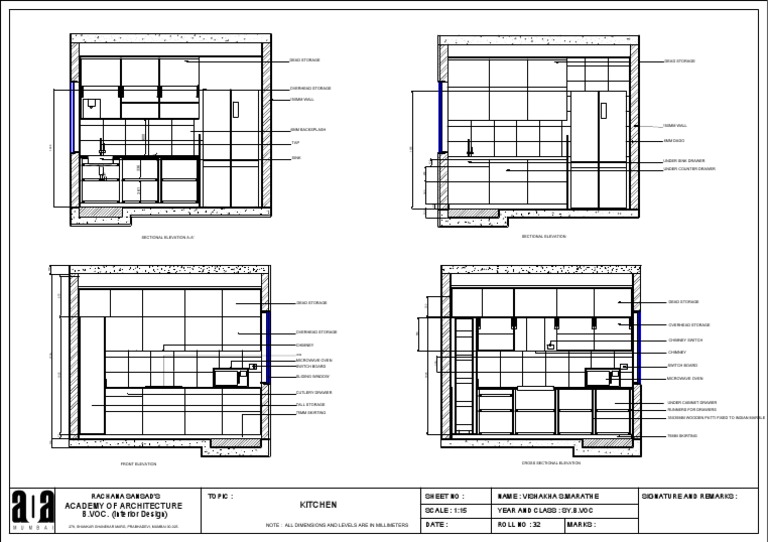 Kitchen Elevations | Download Free PDF | Tools | Kitchen