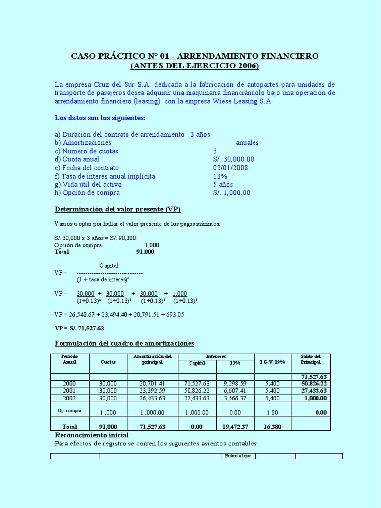 Nic 17 Casos Practicos | Descargar gratis PDF | Depreciación | Contabilidad