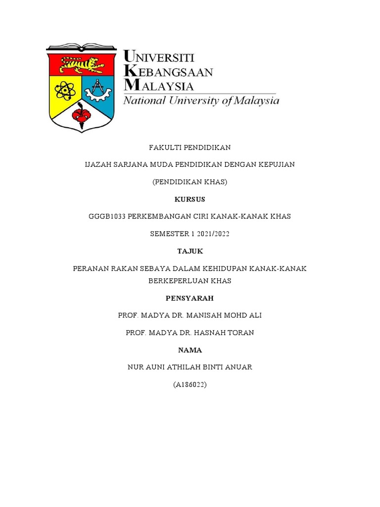 PERANAN RAKAN SEBAYA | PDF