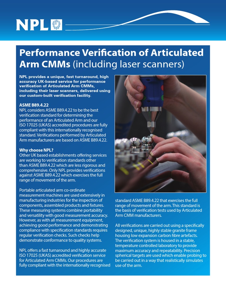 UK Articulated Arm CMM Verification Service | PDF | Science | Metrology
