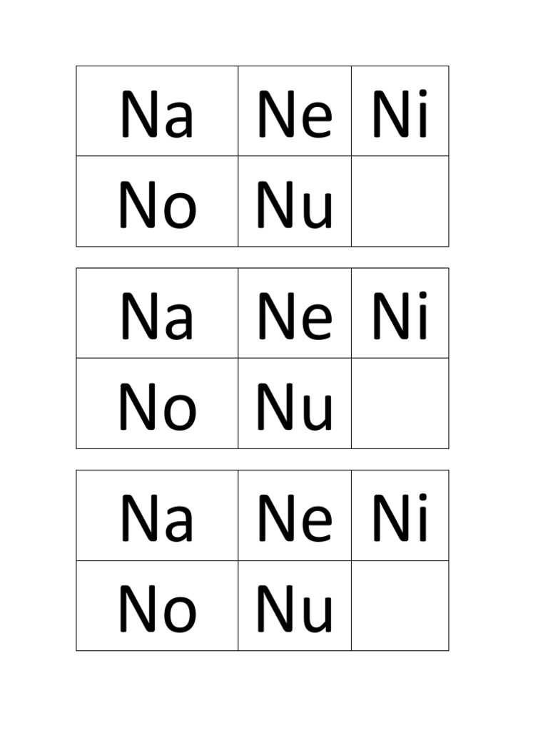 Silaba Na Ne Ni No Nu | PDF