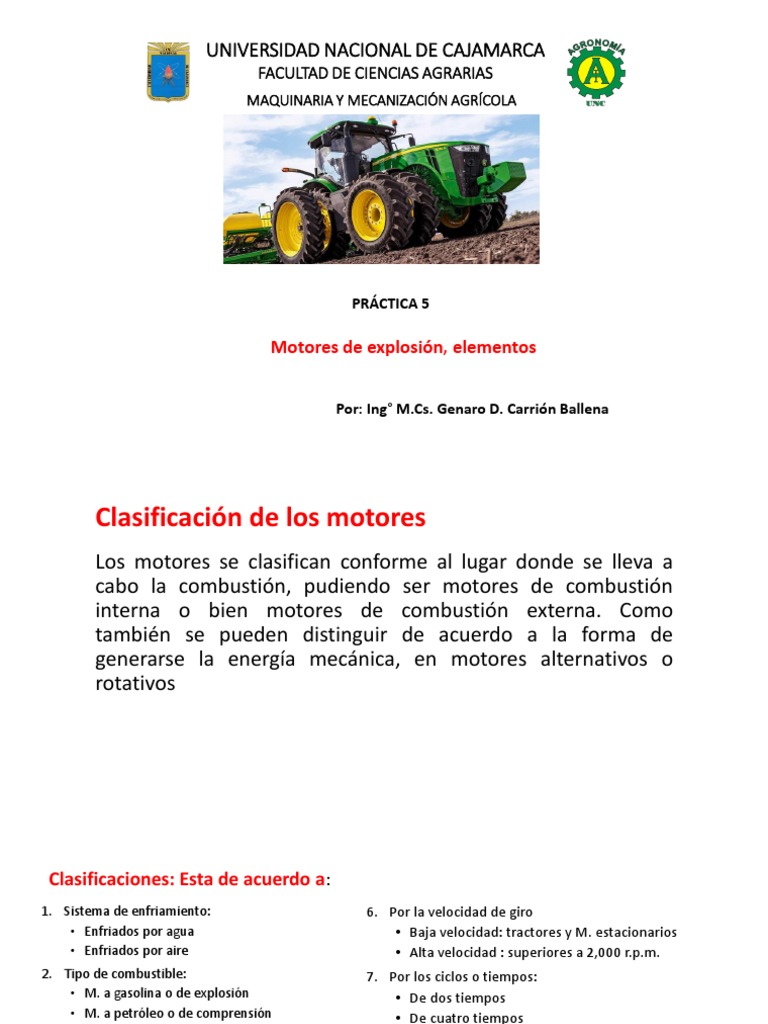 Semana 5, Práctica, Motores de Explosión, Elementos | PDF | Motor de ...
