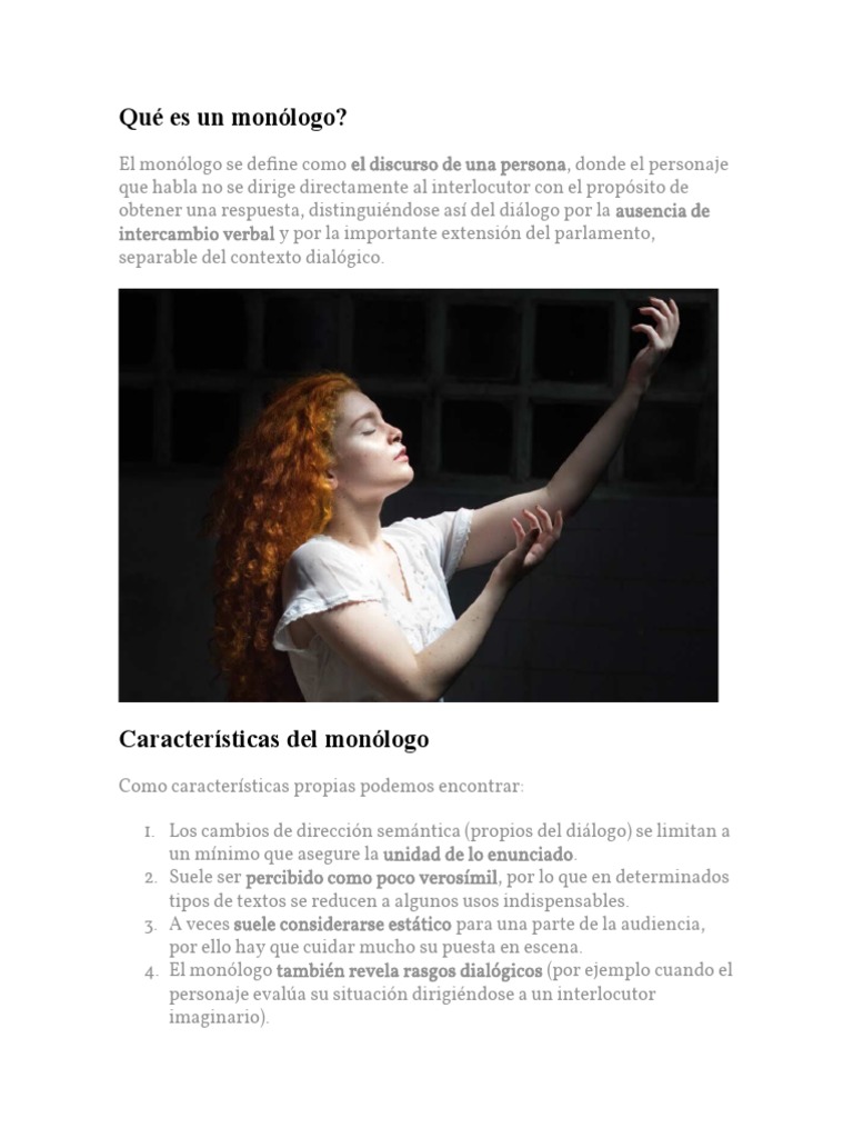 Qué es un monólogo | PDF | Monólogo