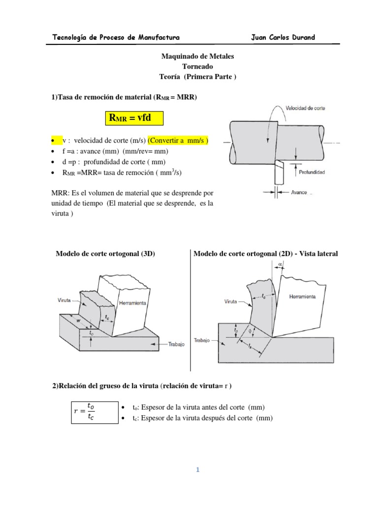 2 - Torno | PDF | Fricción | Ciencias fisicas