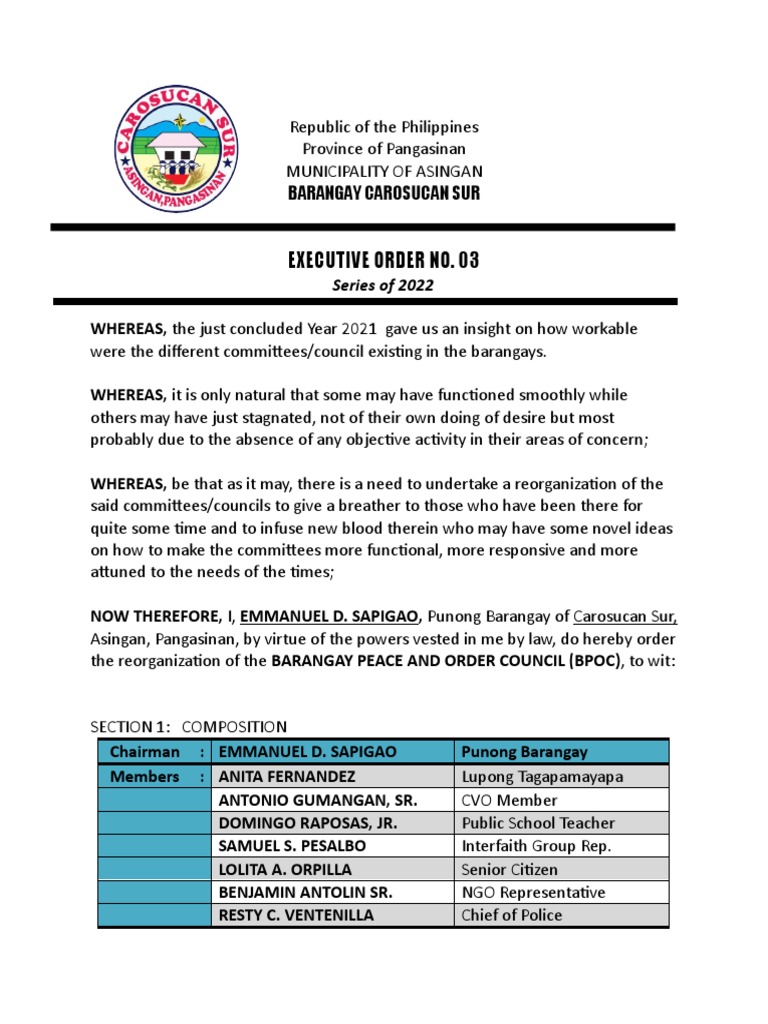 Bpoc Executive Order | PDF | Government | Justice