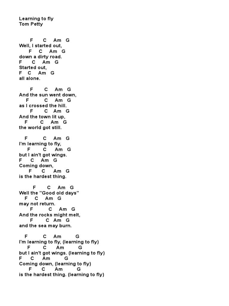 Learning to Fly Lyrics Analysis | PDF
