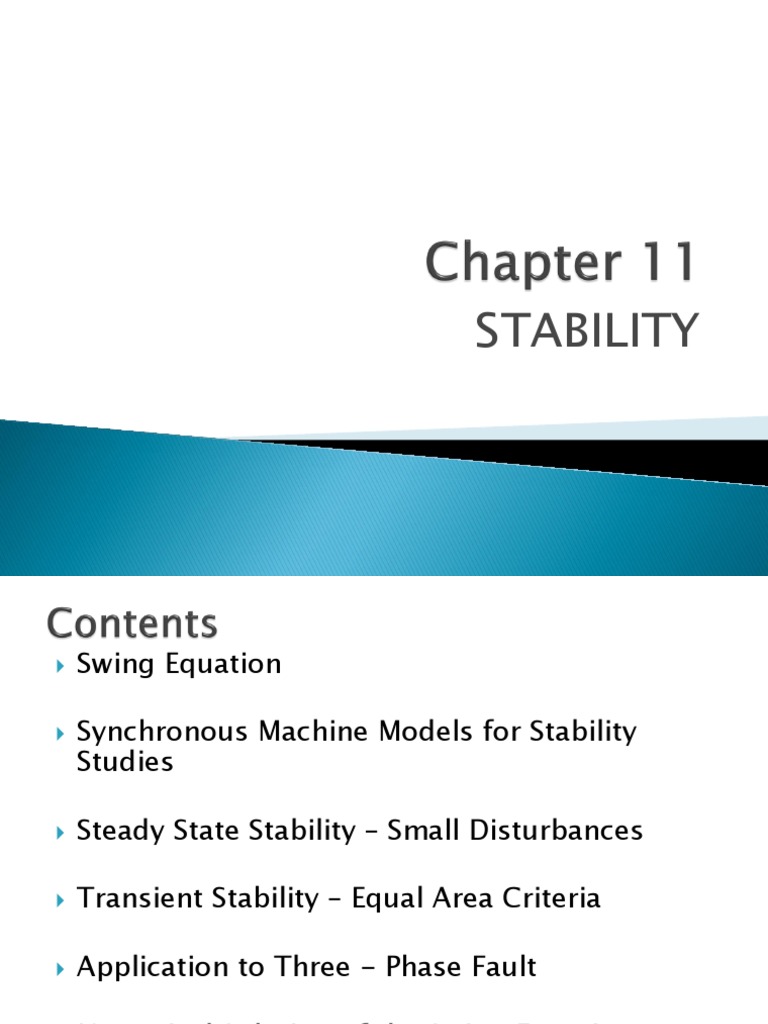 Transient Stability and Equal Area Criteria | PDF | Damping | Steady State