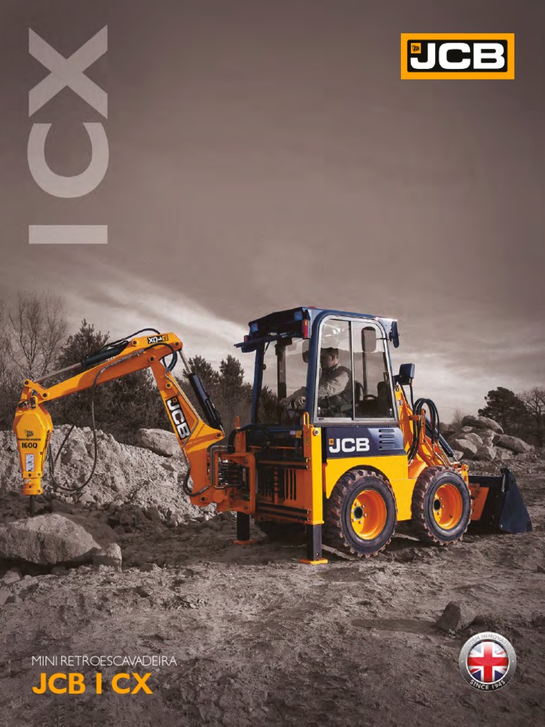 Mini Retroescavadeira JCB 1CX: Especificações | PDF | Motores ...