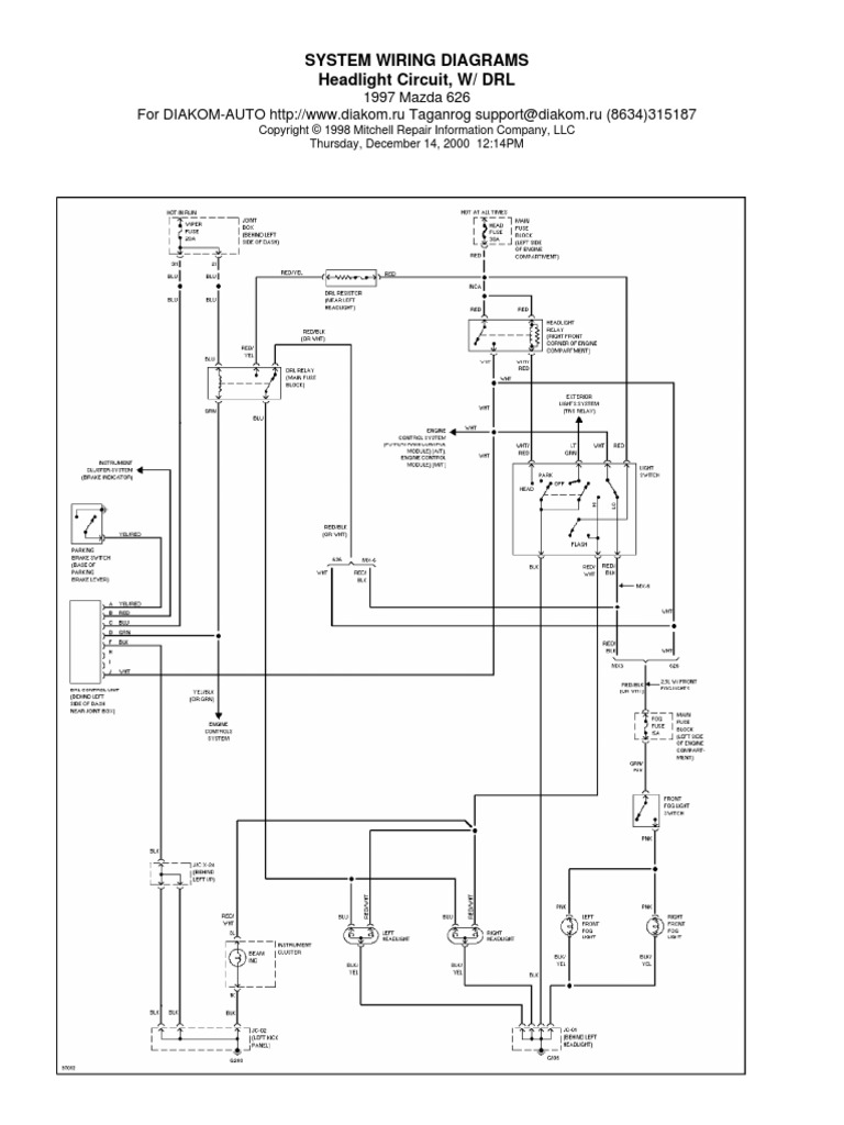 System Wiring Diagrams Headlight Circuit, W/ DRL | PDF