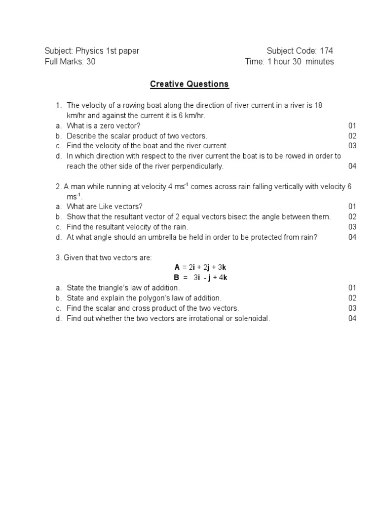 1st Paper Chapter 2 CQ | PDF