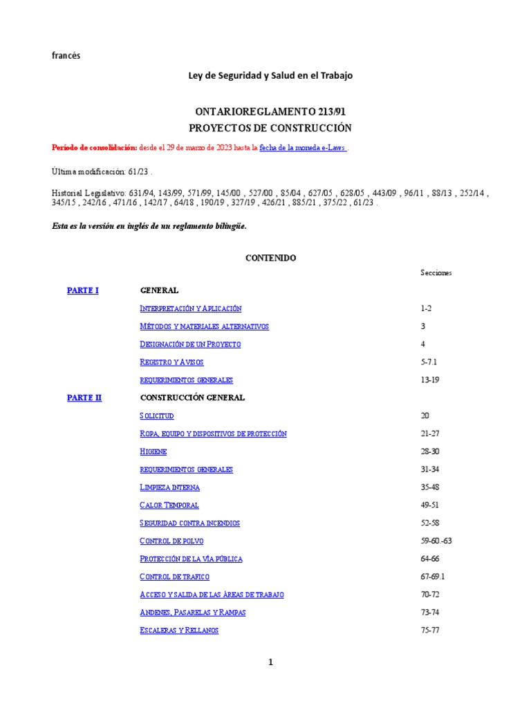Regulation 213-91 Construction Projects Spanish | PDF | Tubería ...