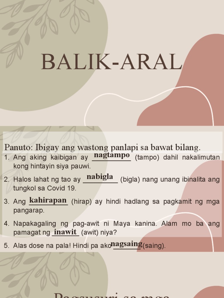 Filipino Cot 2 Final | PDF