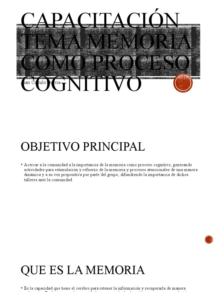 Capacitación Tema Memoria COMO PROCESO COGNITIVO | PDF | Relaciones personales, crianza y ...
