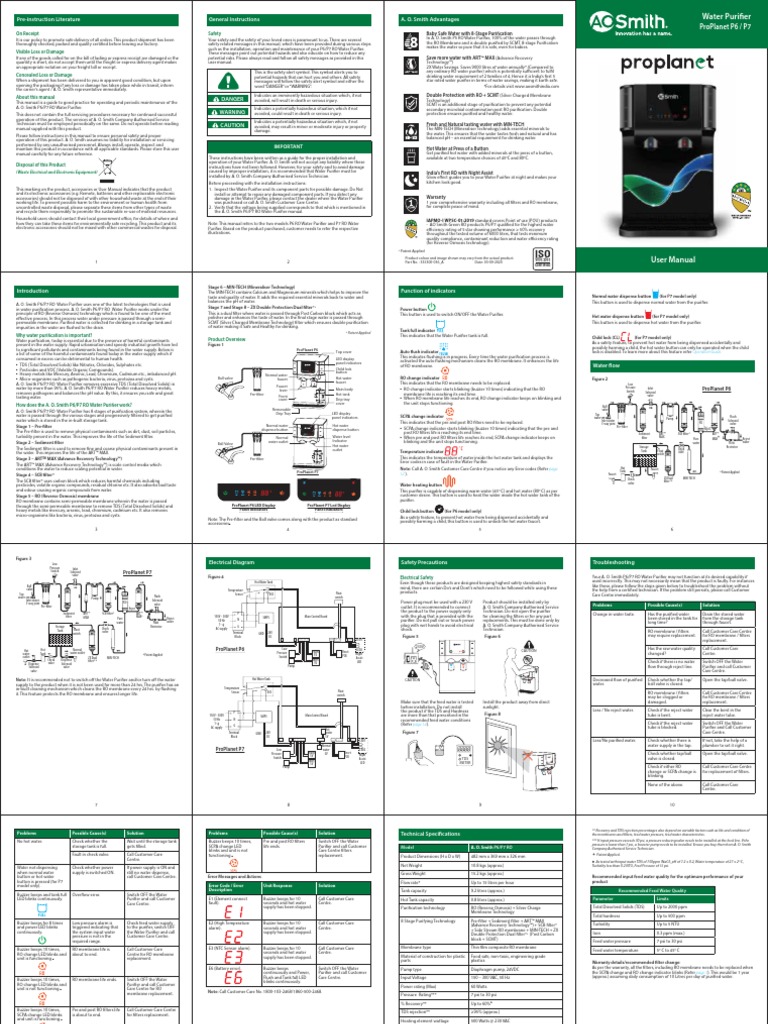 P7 P6 User-Guide | PDF | Water Purification | Water
