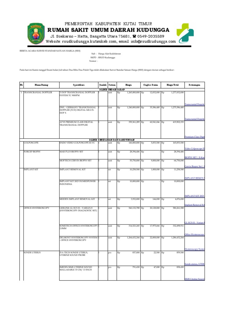 Usulan Survey SSH DAK 2024 | PDF