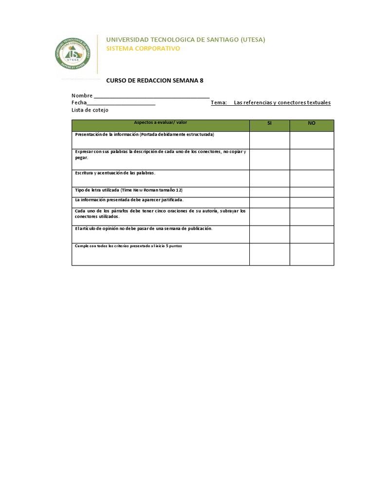 Tarea S 8 2023 | PDF | Escritura