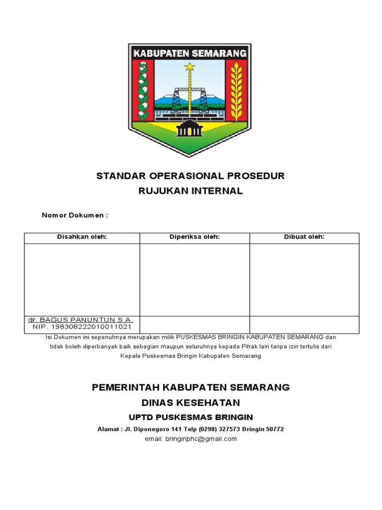 SOP Rujukan INTERNAL | PDF