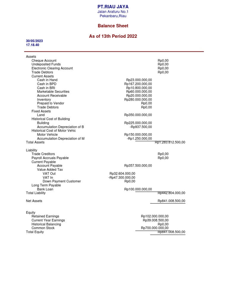 Standard Balance Sheet Dhina | PDF | Historical Cost | Balance Sheet