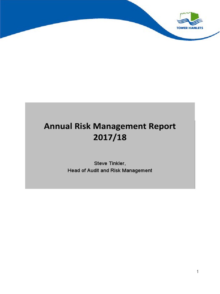 Annual Risk Management Report 2017/18 | PDF | Risk Management | Risk