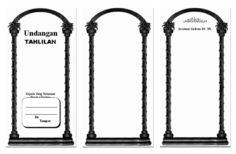 8 Bingkai Undangan Tahlil | PDF