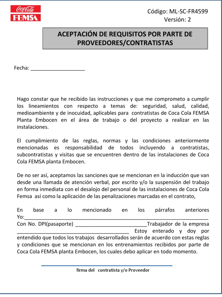 Documento de Aceptacion | PDF