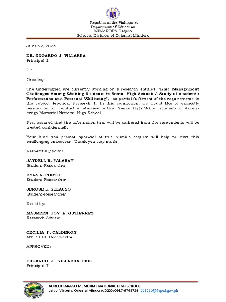 LEtter For Research III | PDF