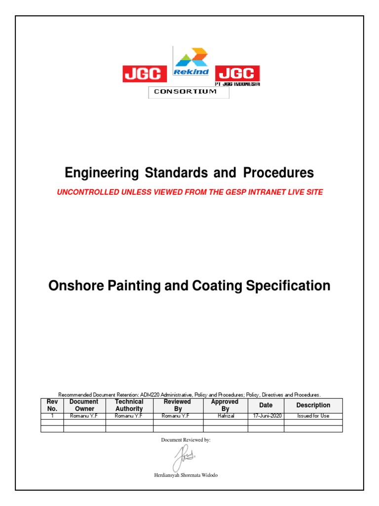 Onshore Painting and Coating Guidelines | PDF | Corrosion ...