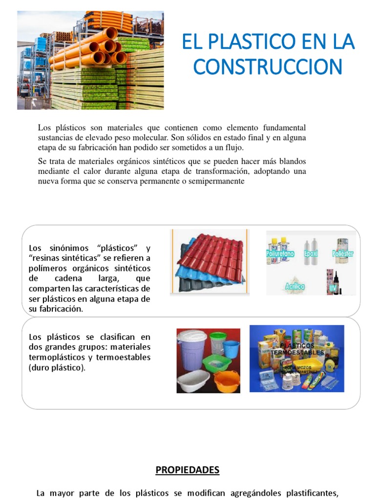 Plásticos en la Construcción: Propiedades y Usos | PDF | El plastico ...
