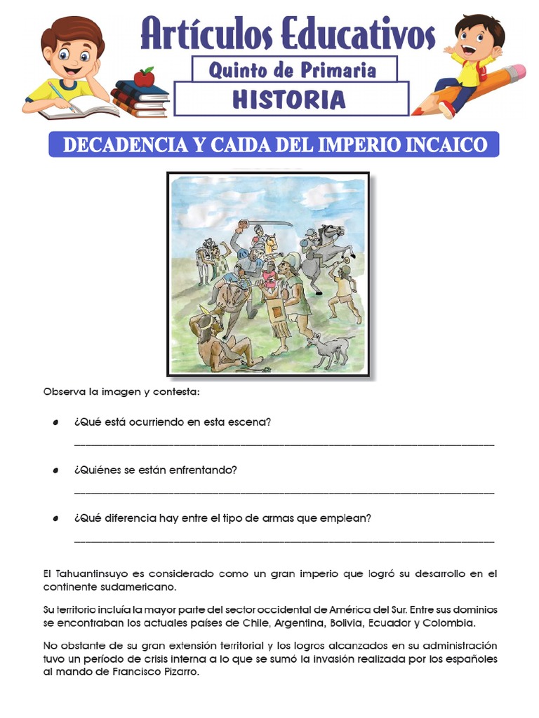 Decadencia y Caida Del Imperio Incaico Para Quinto de Primaria (1) | PDF