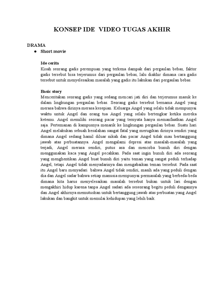 Konsep Ide Video Tugas Akhir | PDF